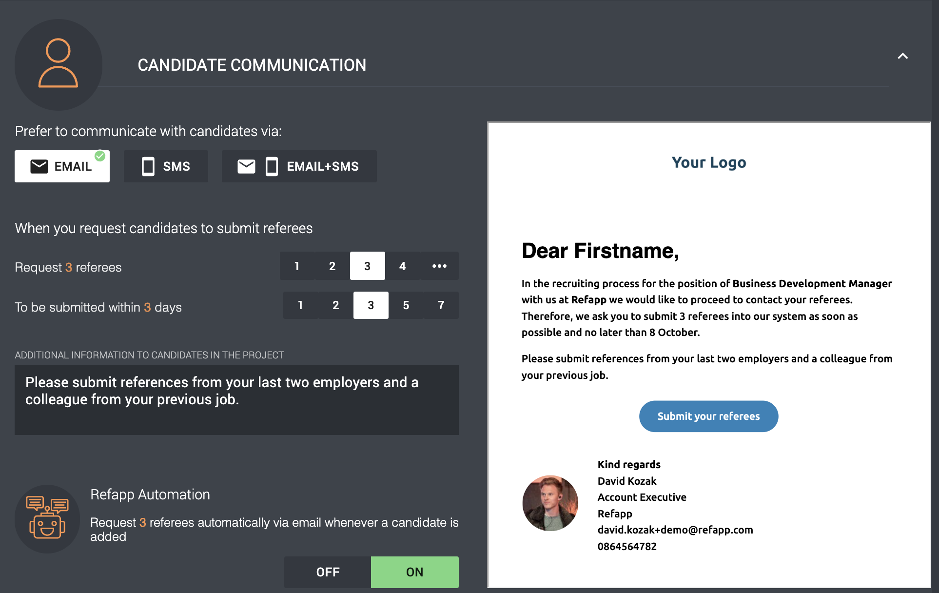Reference checking which ensures a positive candidate experience and employer branding
